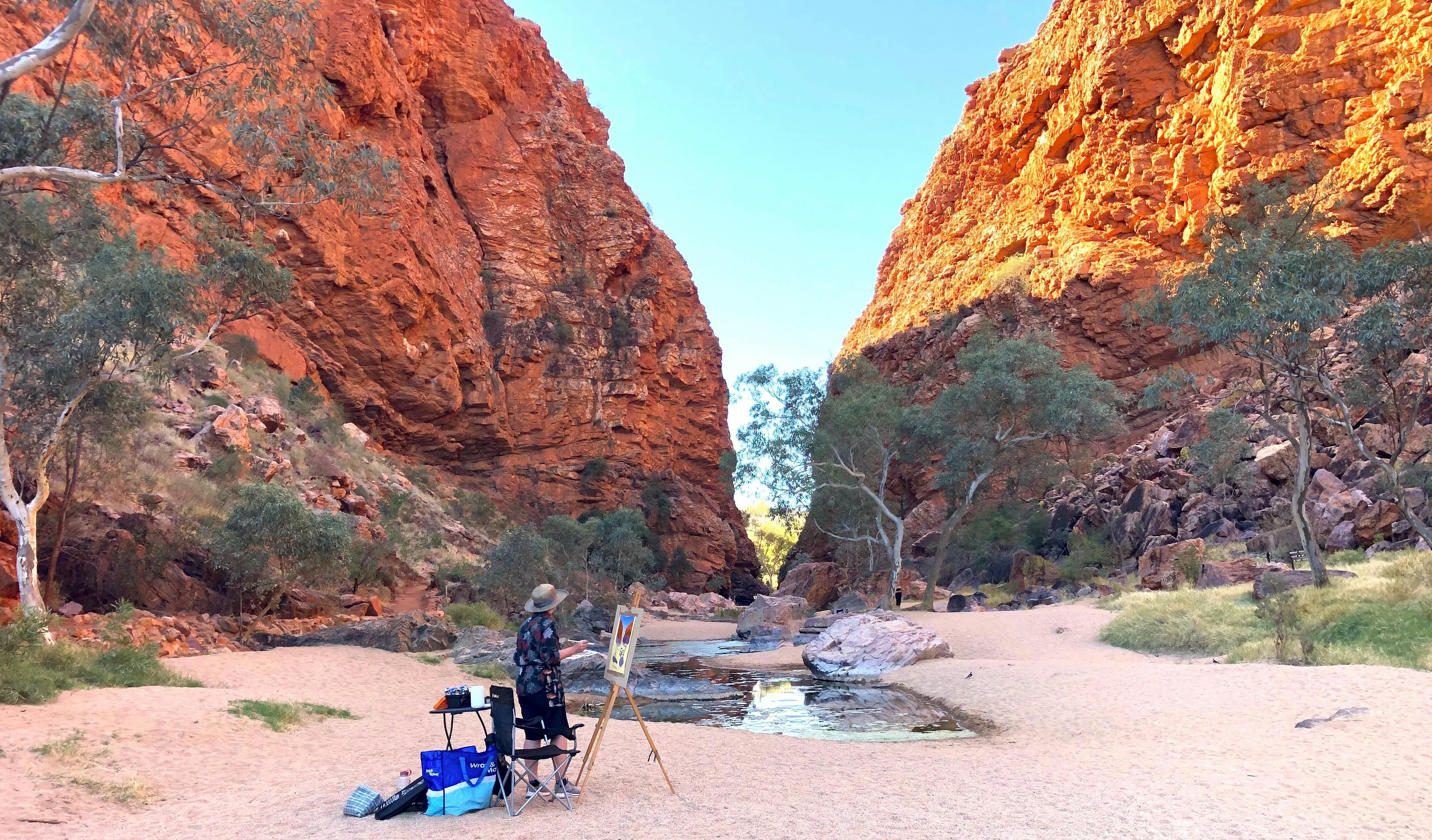 Simpsons Gap Sunset Watercolour Painting Class | Alice Springs tour by ...