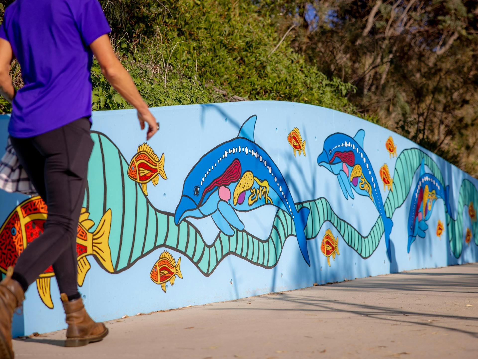 Sea Life on the Guruk Coastline Mural in Port Macquarie - The Fold ...