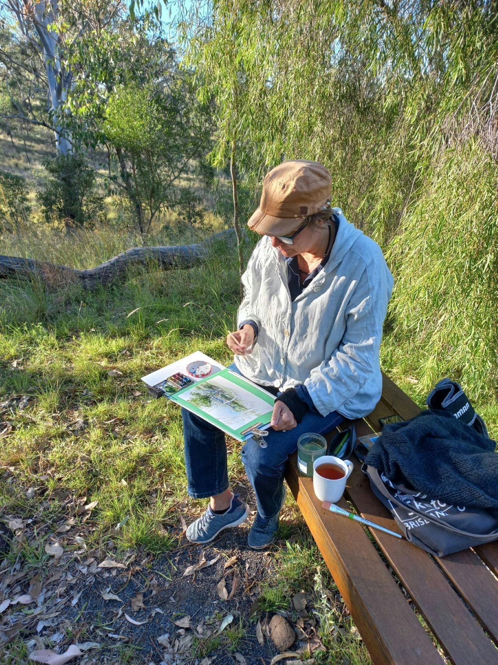 Deb Mostert Plein Air Sketchbooks Pen Watercolour Botanic Gardens ...