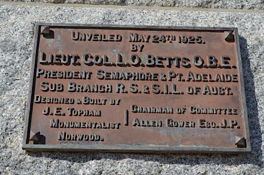 The Semaphore Angel War Memorial Clock Tower Cenotaph - Adelaide,...